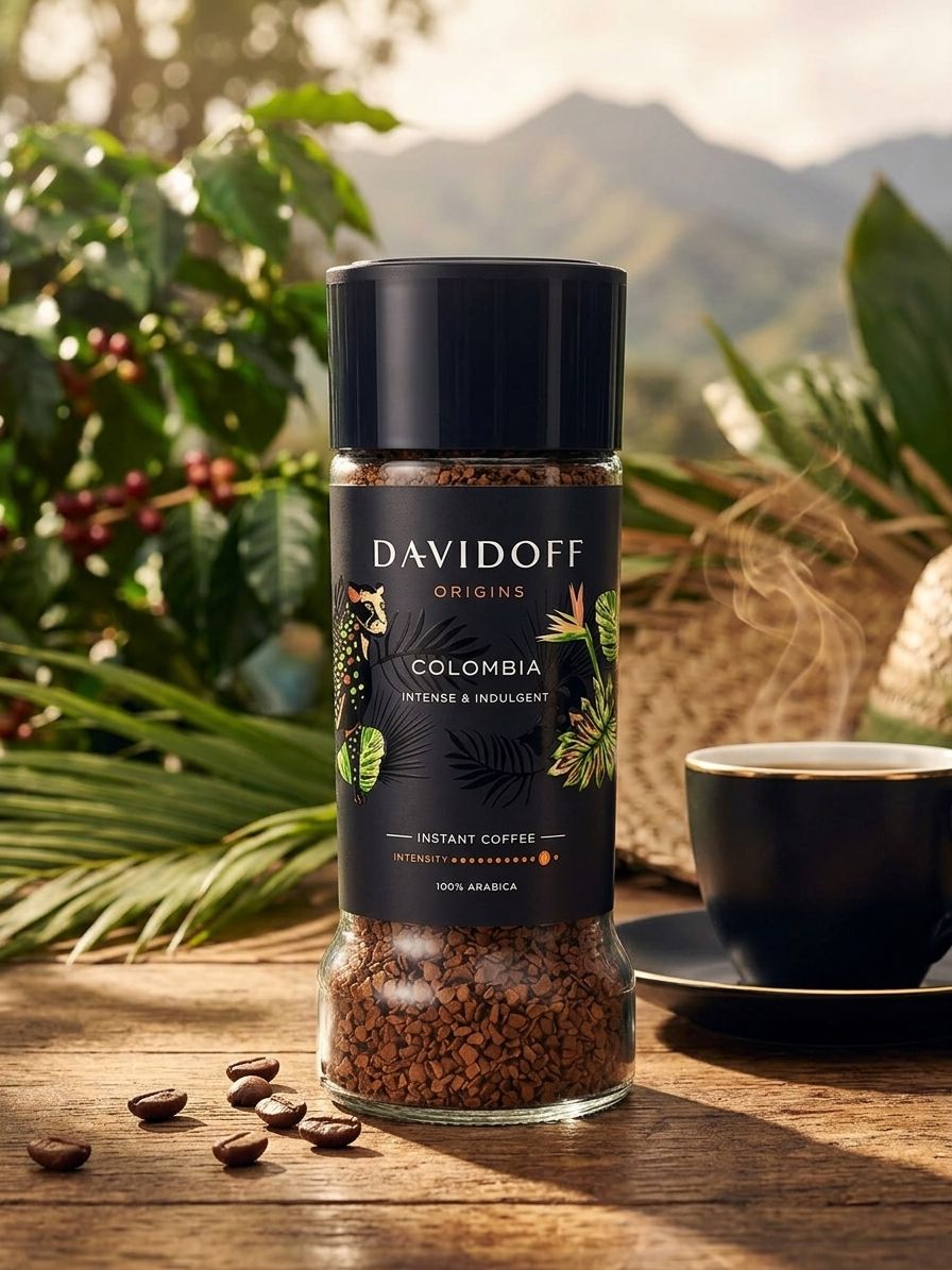 Кофе растворимый сублимированный Davidoff Colombia, 90 г