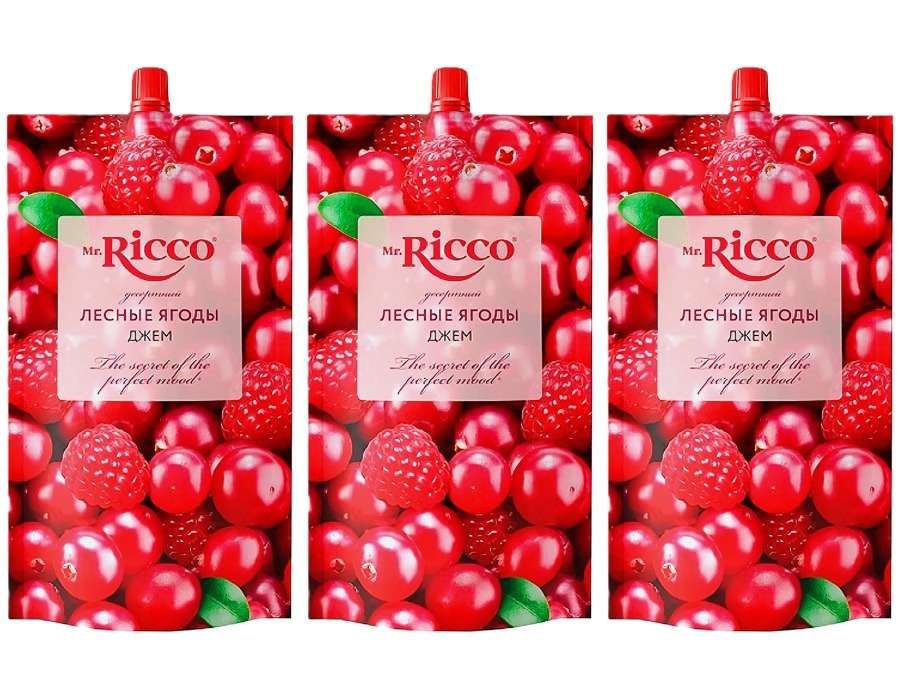 Mr.Ricco джем Лесные ягоды, 300 г, 3 шт