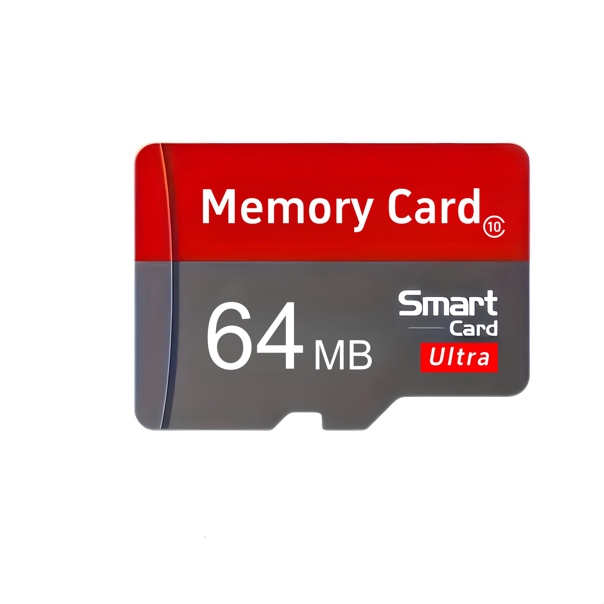 Карта памяти SD/TF 64MB, класс 10, красный/серый