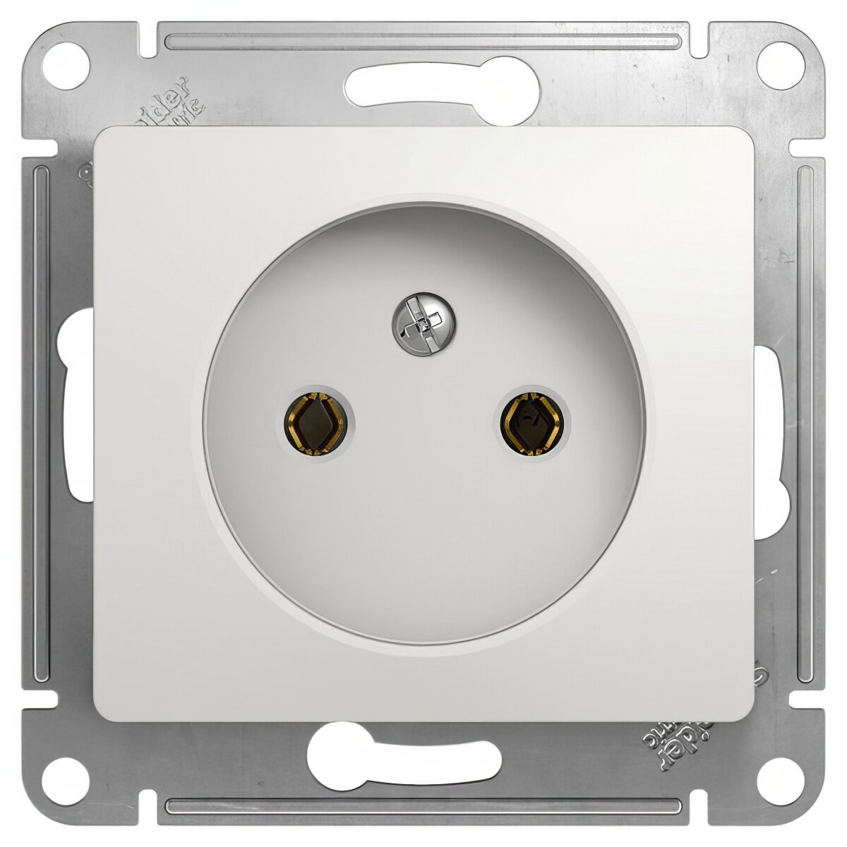 Розетка 1 пост SCHNEIDER ELECTRIC Glossa б/з белый