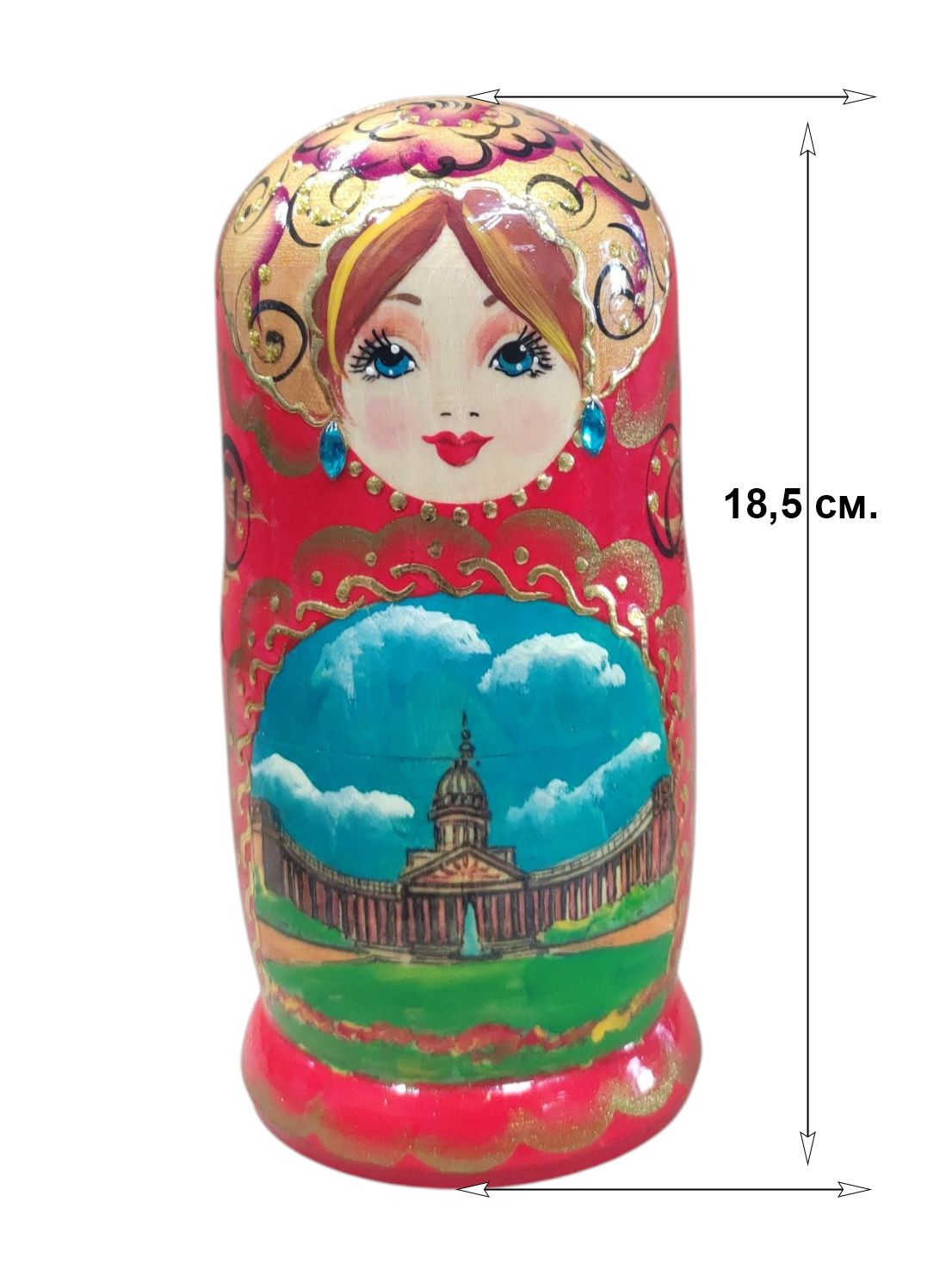 Матрешка Петербург 5 мест 18,5 см.