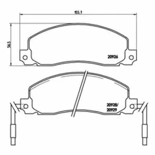 Комплект передних тормозных колодок Hattat 3032404 Renault Trafic