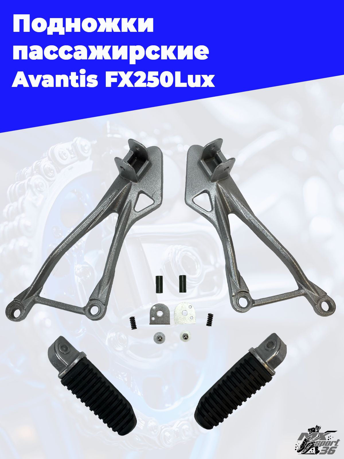 Подножки пассажирские Avantis FX250Lux с креплением в сборе