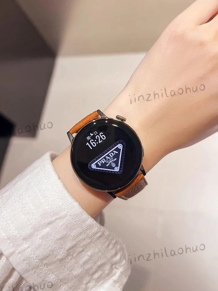 Ремешок для смарт-часов Samsung Galaxy Watch 6 / 7, кожаный, коричневый, 20мм, 210 мм — фото 1