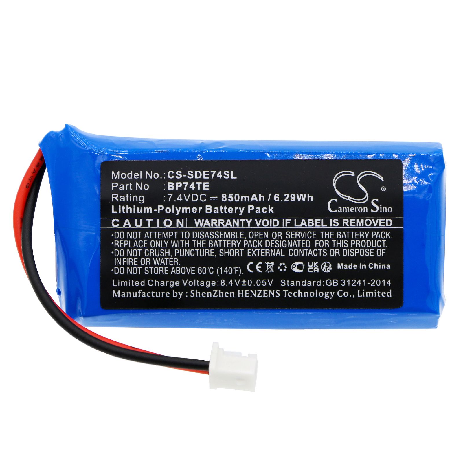 Аккумулятор для пульта от ошейника Dogtra 2700 T&B Remote Control, Dogtra BP74TE, BP74TE3P, AE822448P8H - CS-SDE74SL от компании Cameron Sino