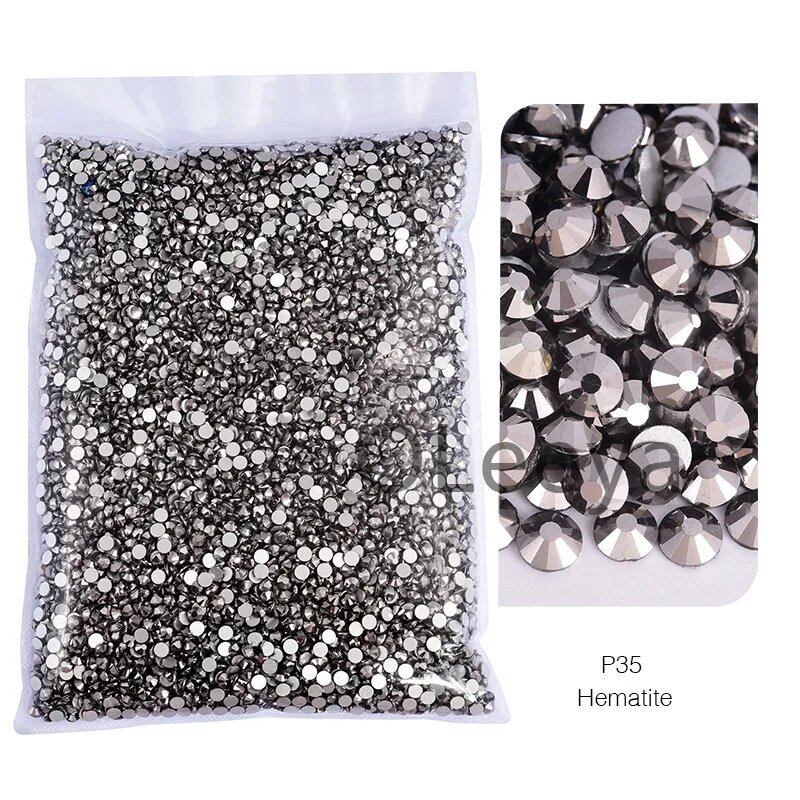 Стразы Oleeya hematite SS3-SS30