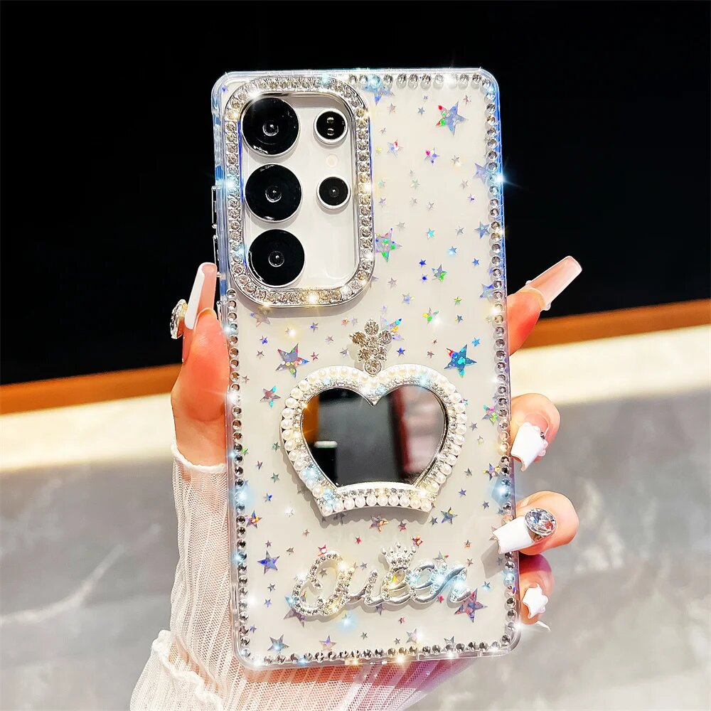 Роскошный чехол для телефона Samsung Galaxy S26/S25 Ultra/A17/A07/A56/A36 Галактика С26, crown stars