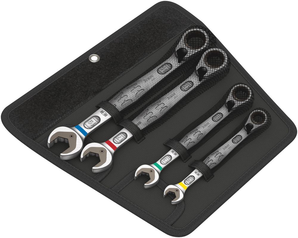 Набор ключей гаечных комбинированных WERA 6001 Joker Switch 4 Set 1 с реверсной трещоткой, 4 пр, 10-19 мм