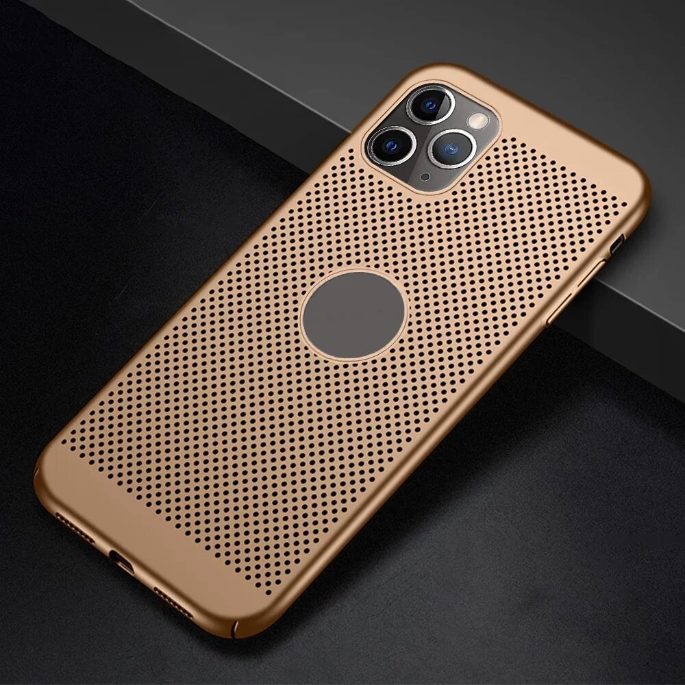Роскошный чехол с рассеиванием тепла для iPhone 15 14 13 Pro Max 12 11 Коричневый, 02, For iPhone 11