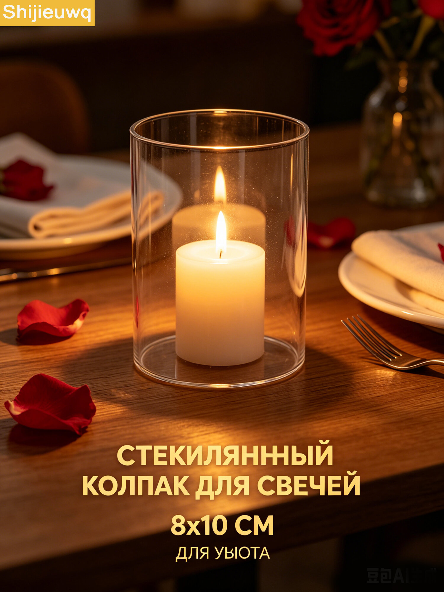 Стеклянный Держатель Свечей Из Боросиликатного Стекла Прозрачный 10.00X8.00X8.00CM