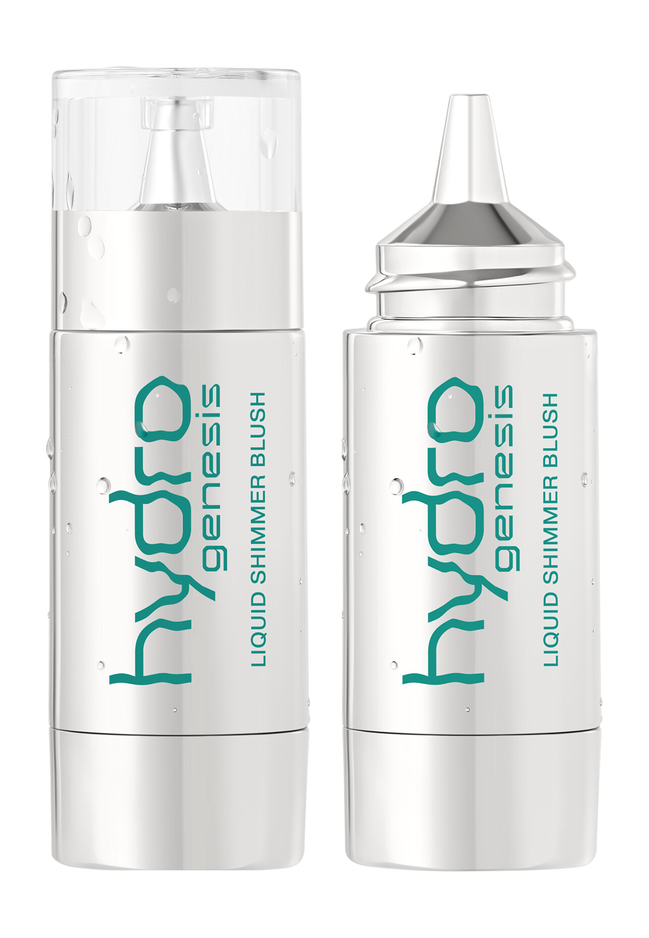 INFLUENCE BEAUTY Румяна жидкие Hydrogenesis сияющие, 4,5 мл, 01 Кораллово-розовый с перламутром (лимит.)
