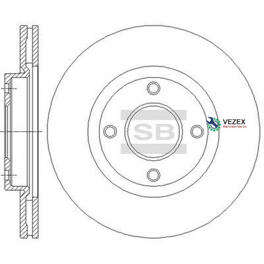 SANGSIN BRAKE SD4238 Тормозной диск SD4238