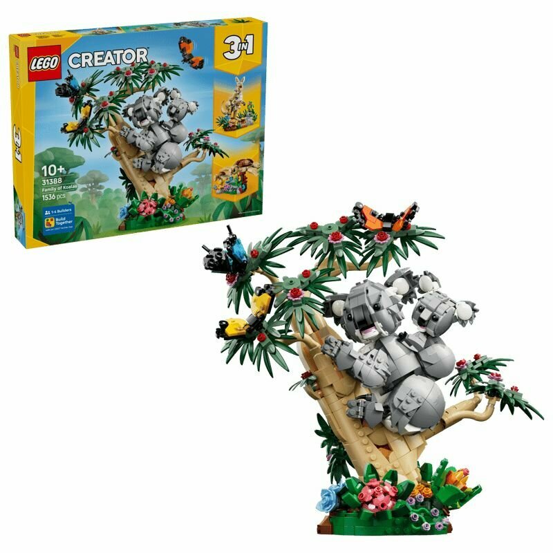 Конструктор LEGO Creator 3-в-1 - Дикие животные: Семейство коал, 1536 эл. - Лего 31388