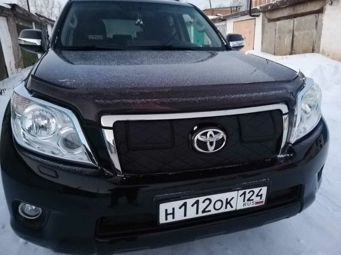 Утеплитель радиатора Экономия топлива Toyota Land Cruiser Prado 150 Тойота Ленд Крузер Прадо (2009-2013) С кармашками, без камеры