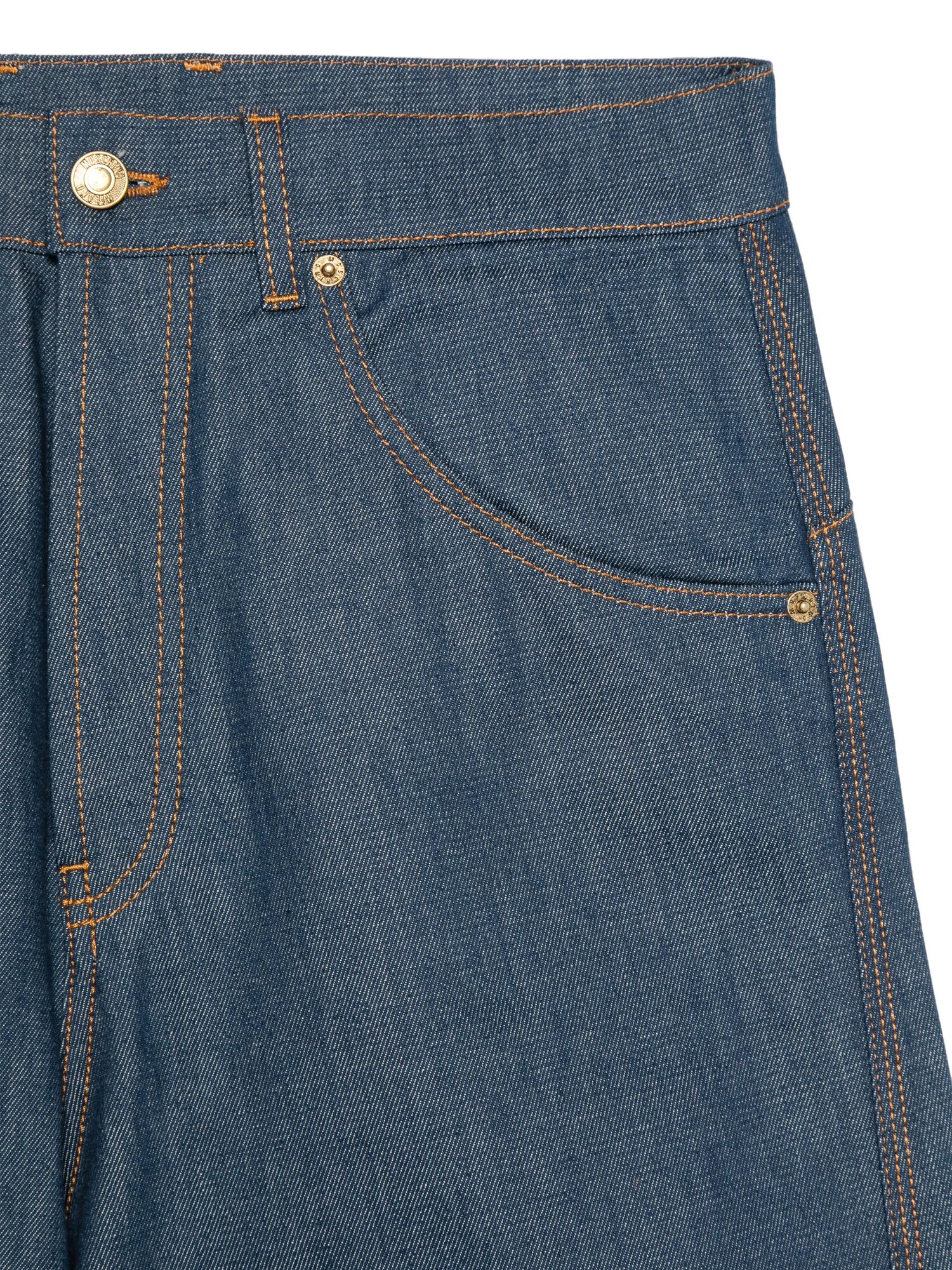 Джинсы MOSCHINO Contrast-stitching logo-patch jeans, размер 38, синий — фото 1