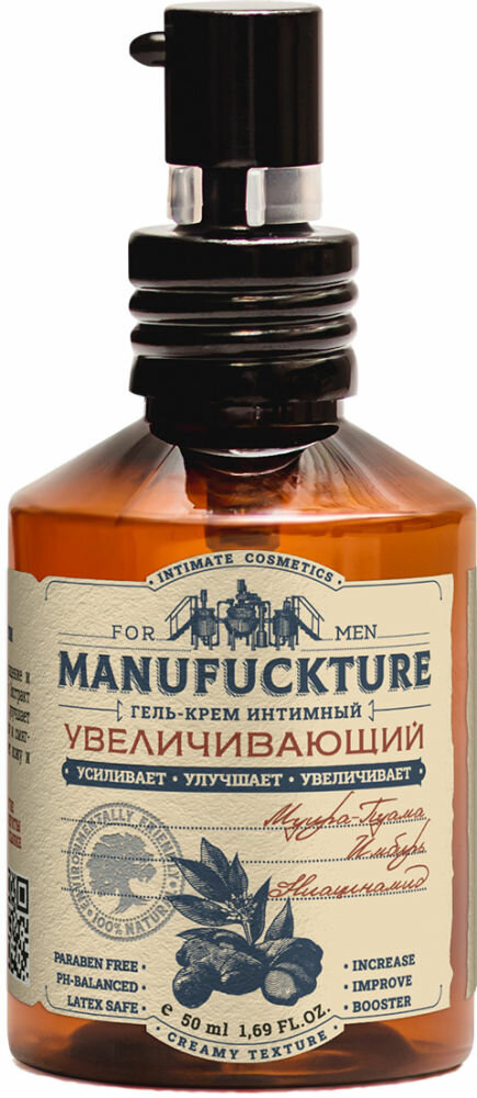 Мужской гель-крем с увеличивающим эффектом Manufuckture 50 мл