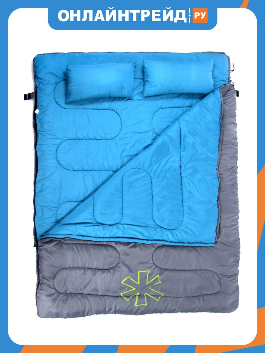 Мешок-одеяло Norfin ALPINE COMFORT DOUBLE 250 спальный, 2 подушки в комплекте