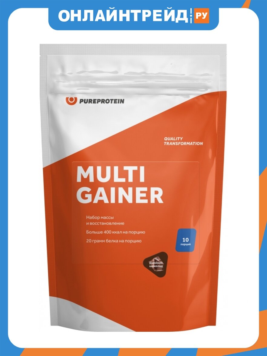 Гейнер Pureprotein Pure Protein Multi Gainer - Двойной шоколад 1000 г
