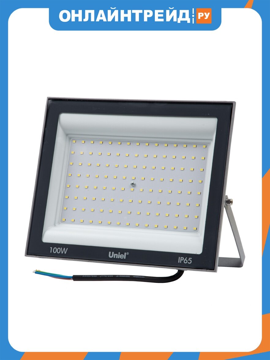 Светодиодный прожектор Uniel ULF-F23-100W/6500K IP65 160-240V GREY