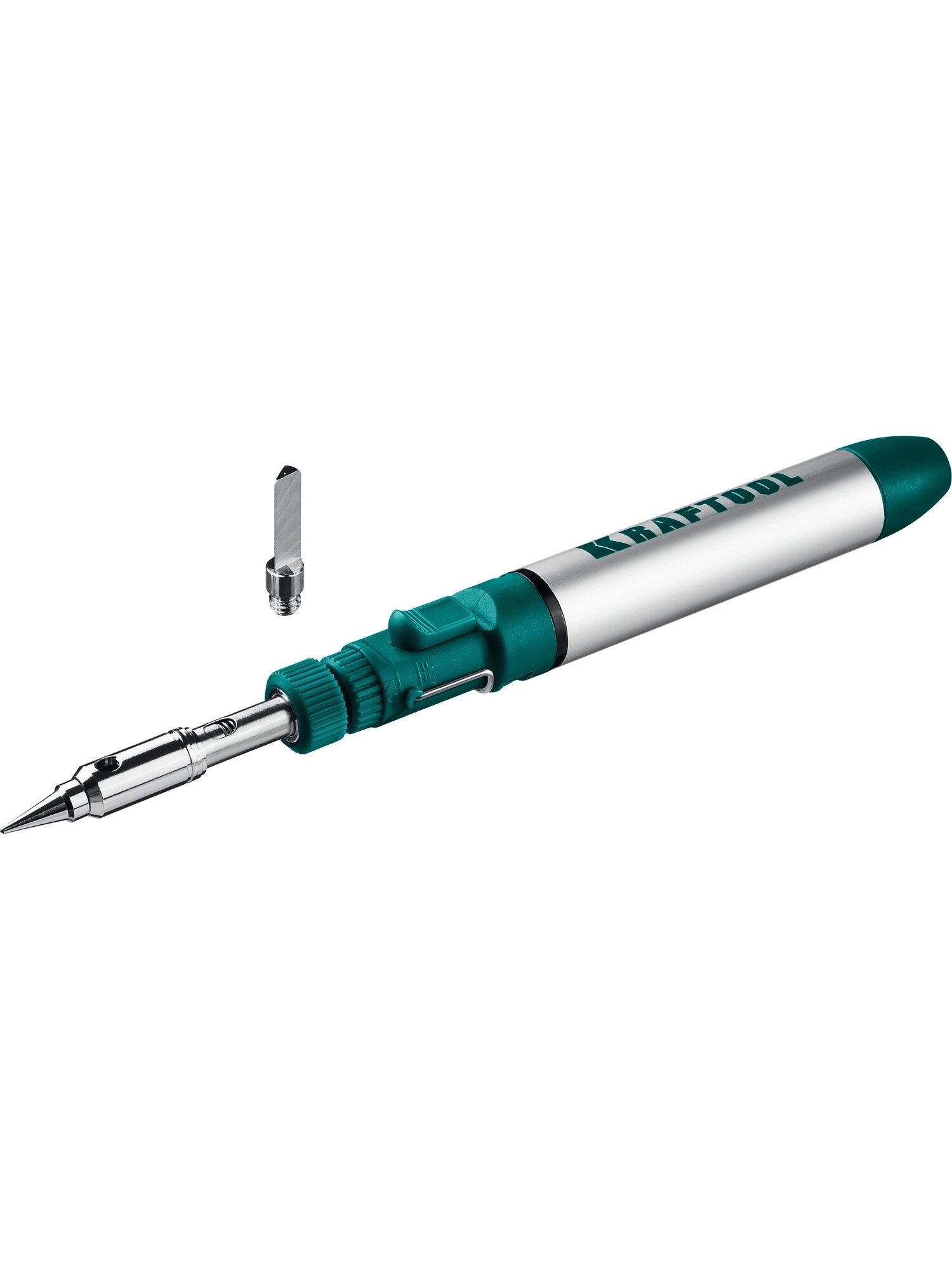 Газовый паяльник KRAFTOOL SolderGas, 70 A, 30 - 70 Вт, 1300 гр. С, горелка, фен, набор 3 в 1