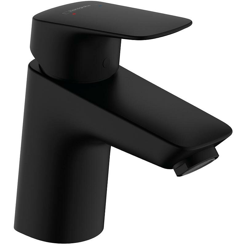 Смеситель для раковины Hansgrohe Logis 71077670 черный матовый, рычажное управление, латунь