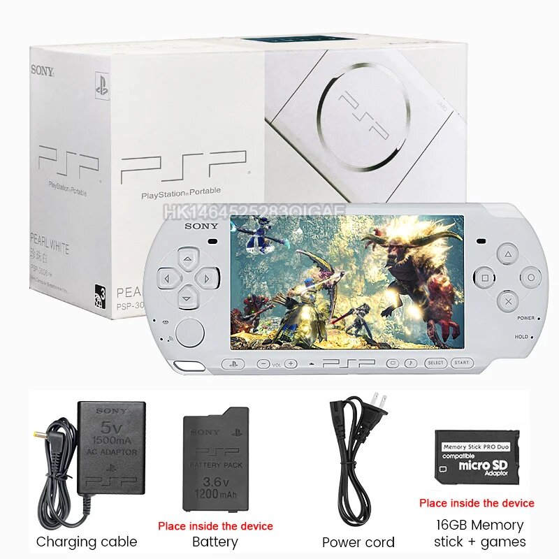 Sony PSP3000 портативная игровая консоль Белый, White