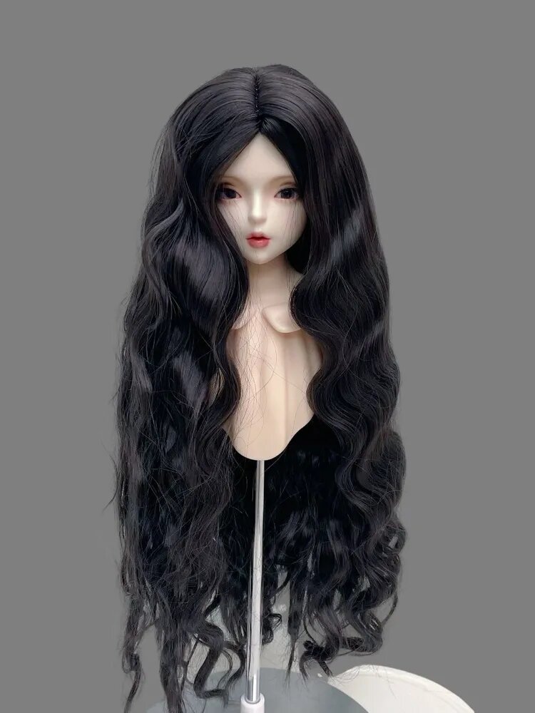 Yutotue 1/3 BJD Куклы Парик(черный-1/3 черный)