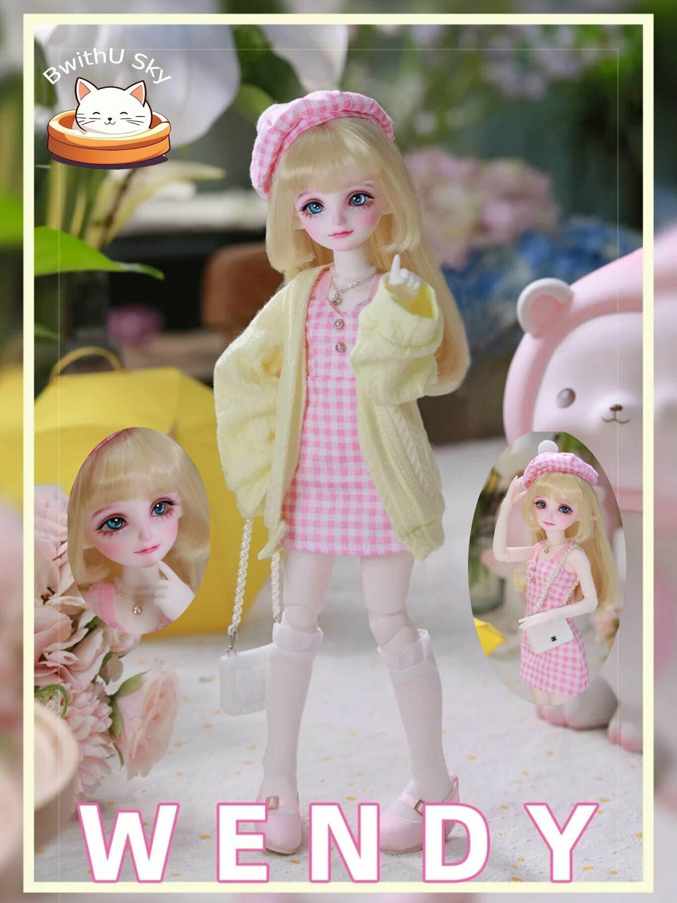 Кукла BwithU "Wendy", с шарнирными ушами Yangyang, пластик/винил