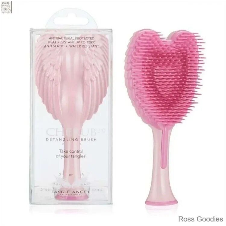 Массажная детская расческа для волос Tangle Angel Cherub 2.0 Gloss Pink