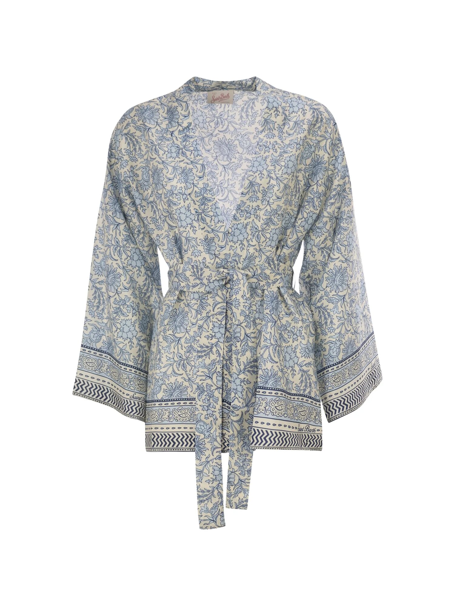Накидка Floral-print silk kimono