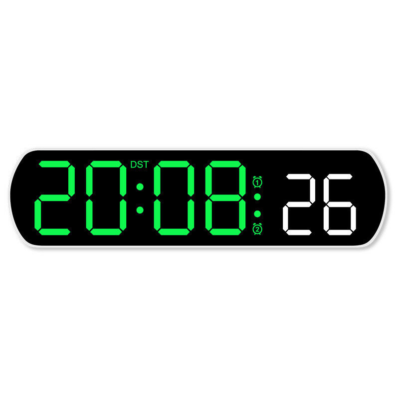 Modern led digital clock with alarm and timer function for bedroom use brand unknown, green