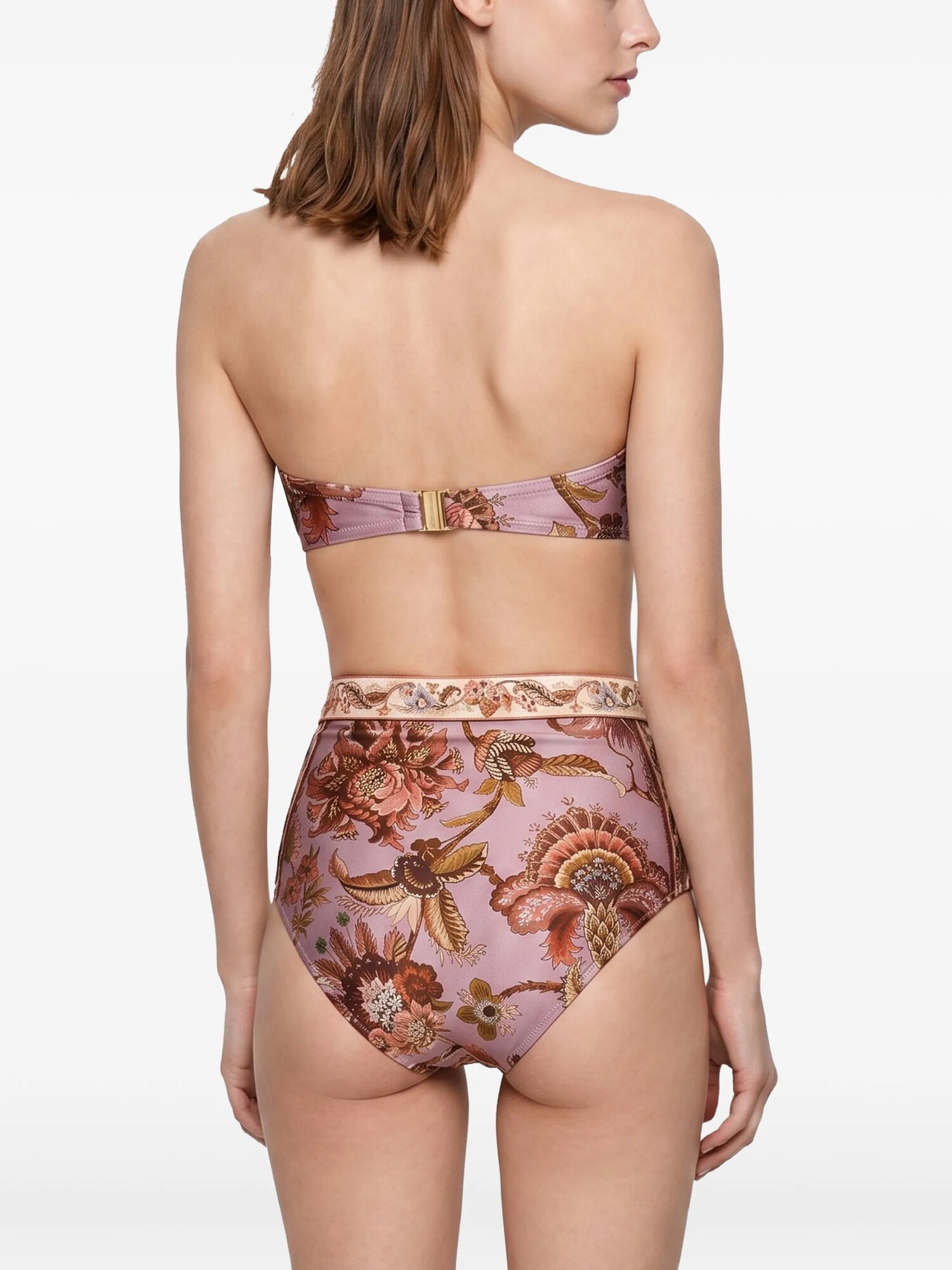 Купальник ZIMMERMANN Aster Balconette bandeau bikini top, размер 44, розовый — фото 1