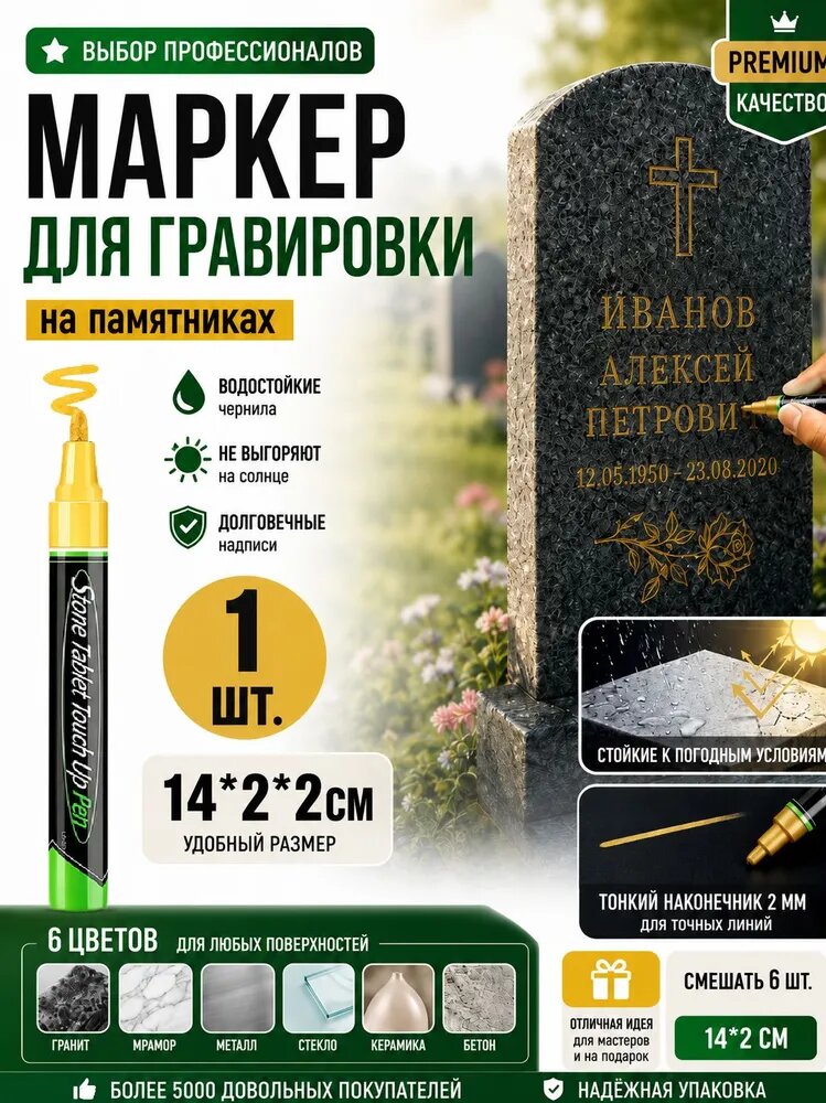 Маркер Масляный, 1 шт. для выделения текста