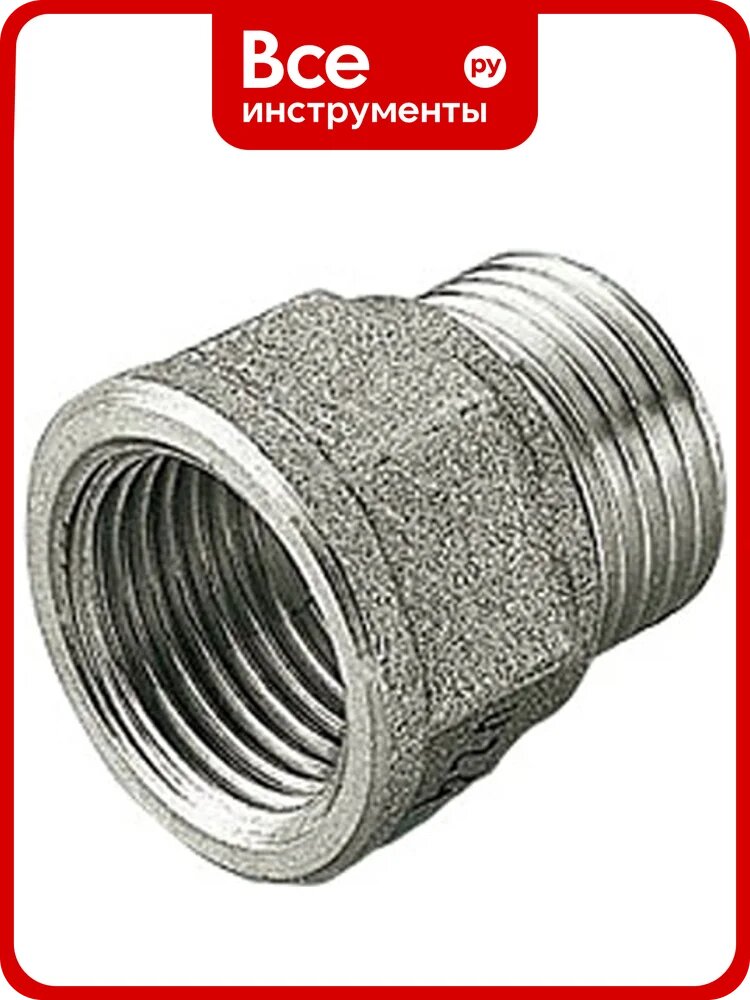 Переходник Tiemme 1500366, никелированная латунь, 1" x 3/4", бытовой