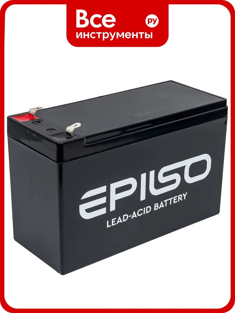 Свинцово-кислотный аккумулятор 12V 9Ah Epilso EPB12-9 AGM с клеммами F1, вес 3.55 кг, размеры