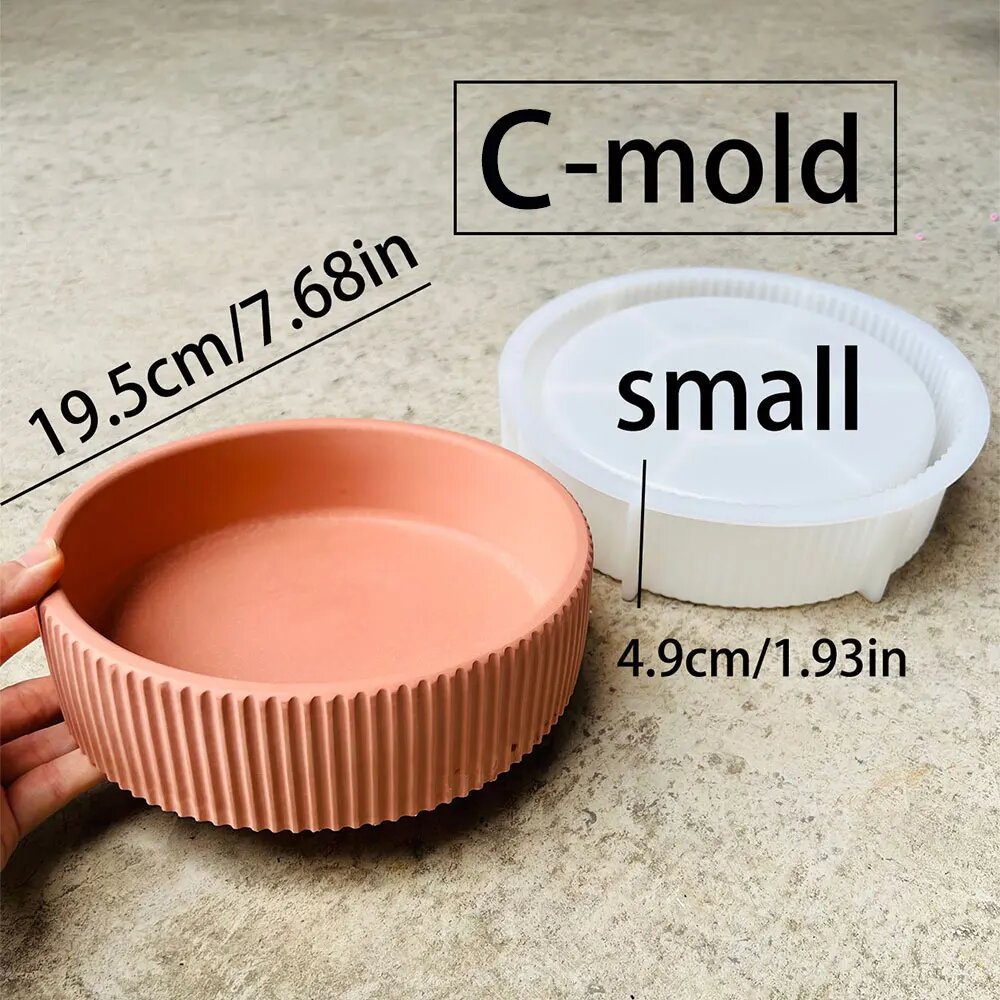 Силиконовая форма для бетонного горшка C-mold