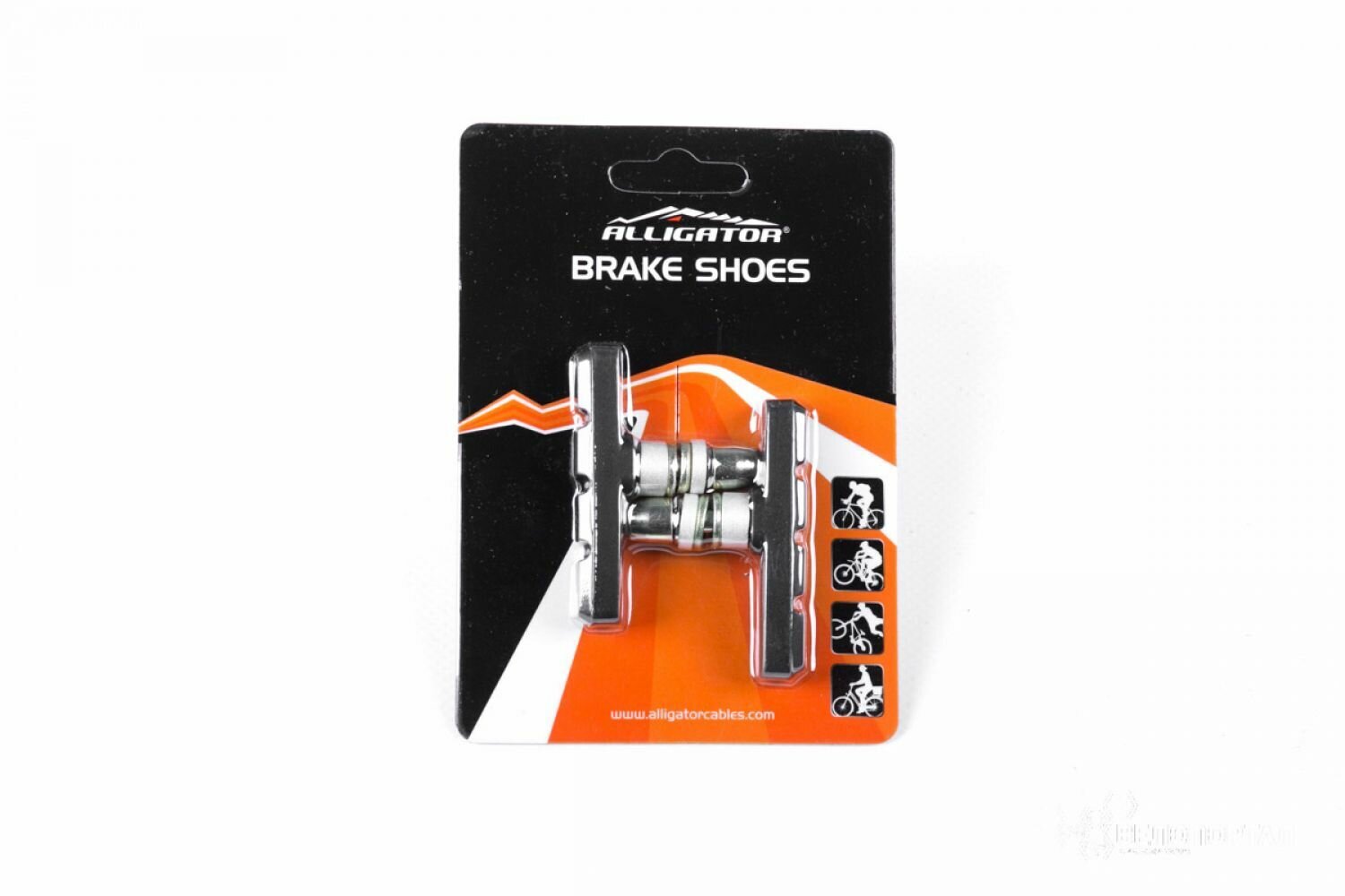Тормозные колодки ALLIGATOR VB-632-DIY V-Brake 60мм с крепежом, черные, асимметричные