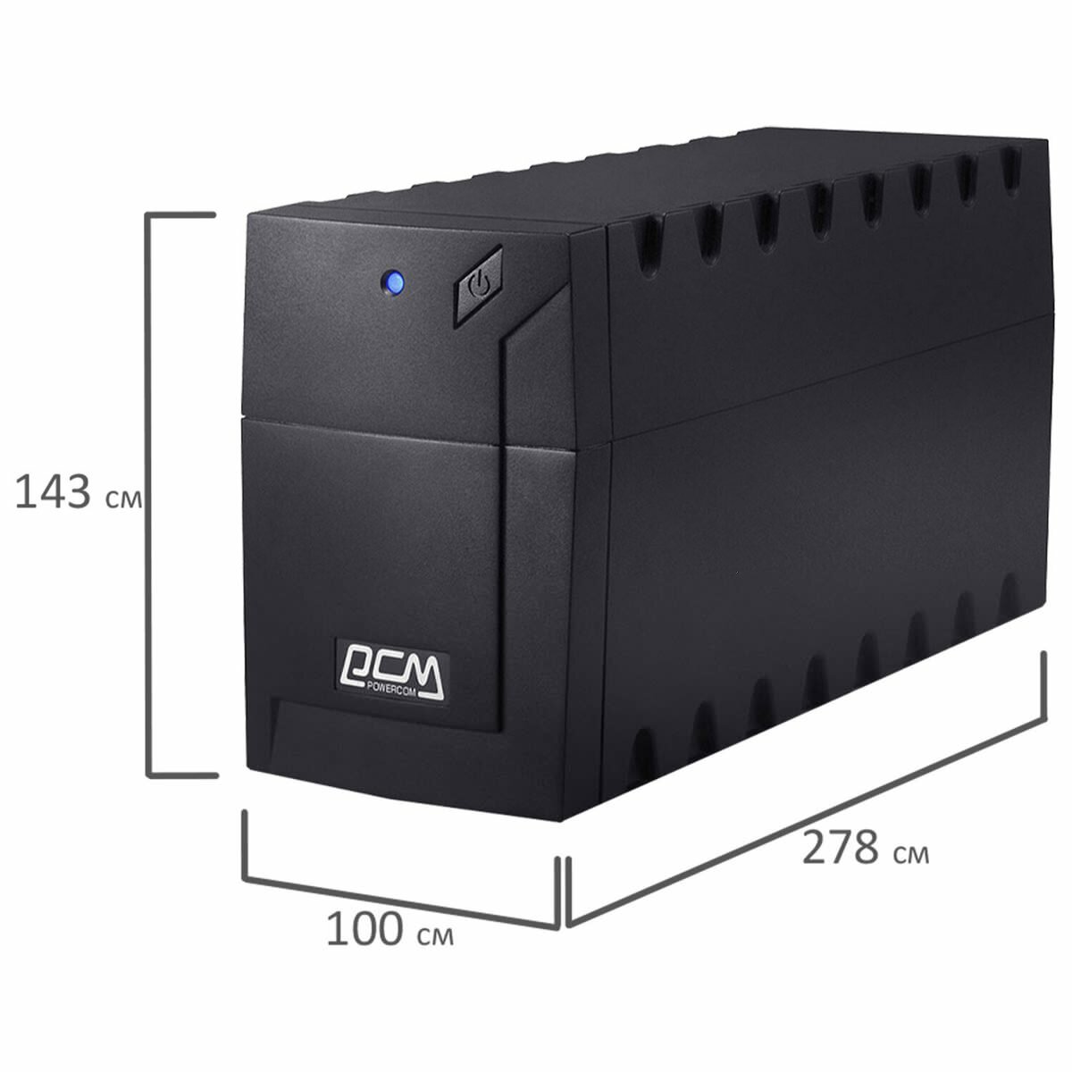 Источник бесперебойного питания POWERCOM Raptor RPT-600A EURO, 600 VA (360W), 3 евророзетки, 657704 (657704)