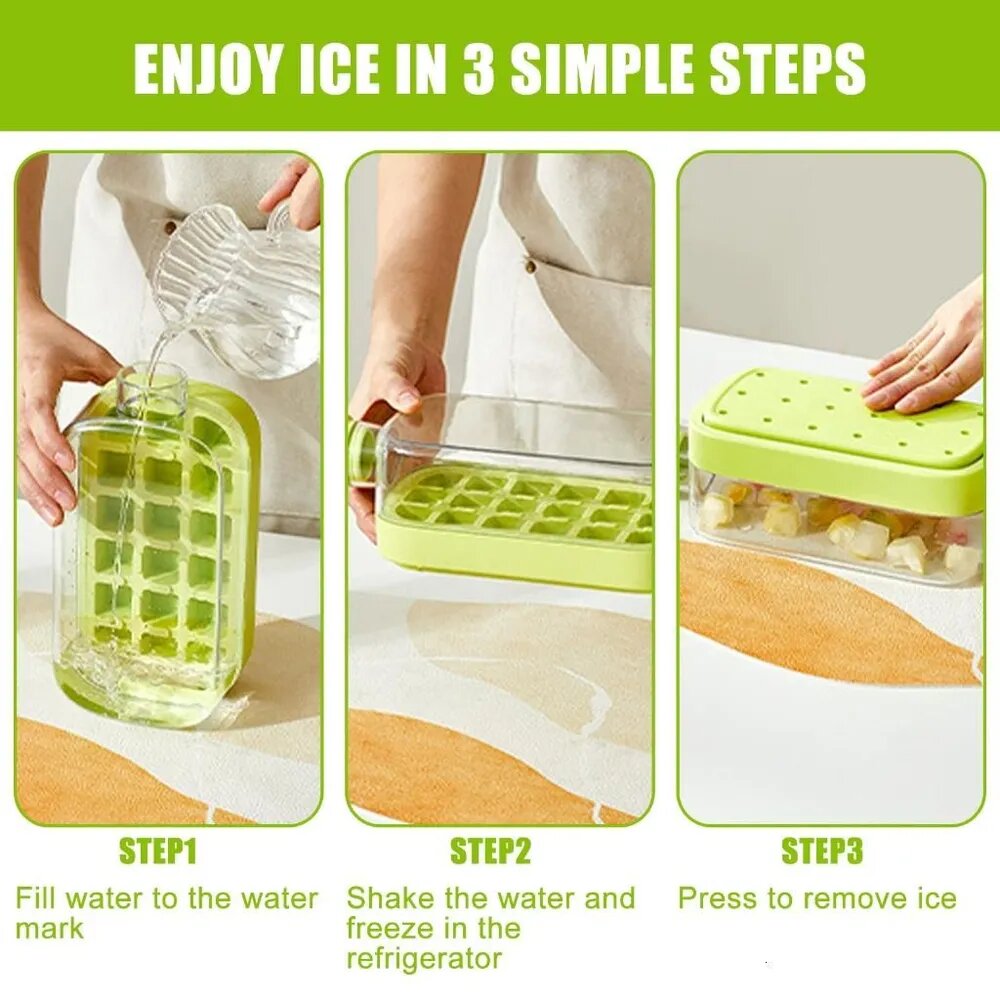 Диспенсер для напитков Ice Cubes с лотком для льда, разноцветный, ABS пластик, силикон, 300 г — фото 1