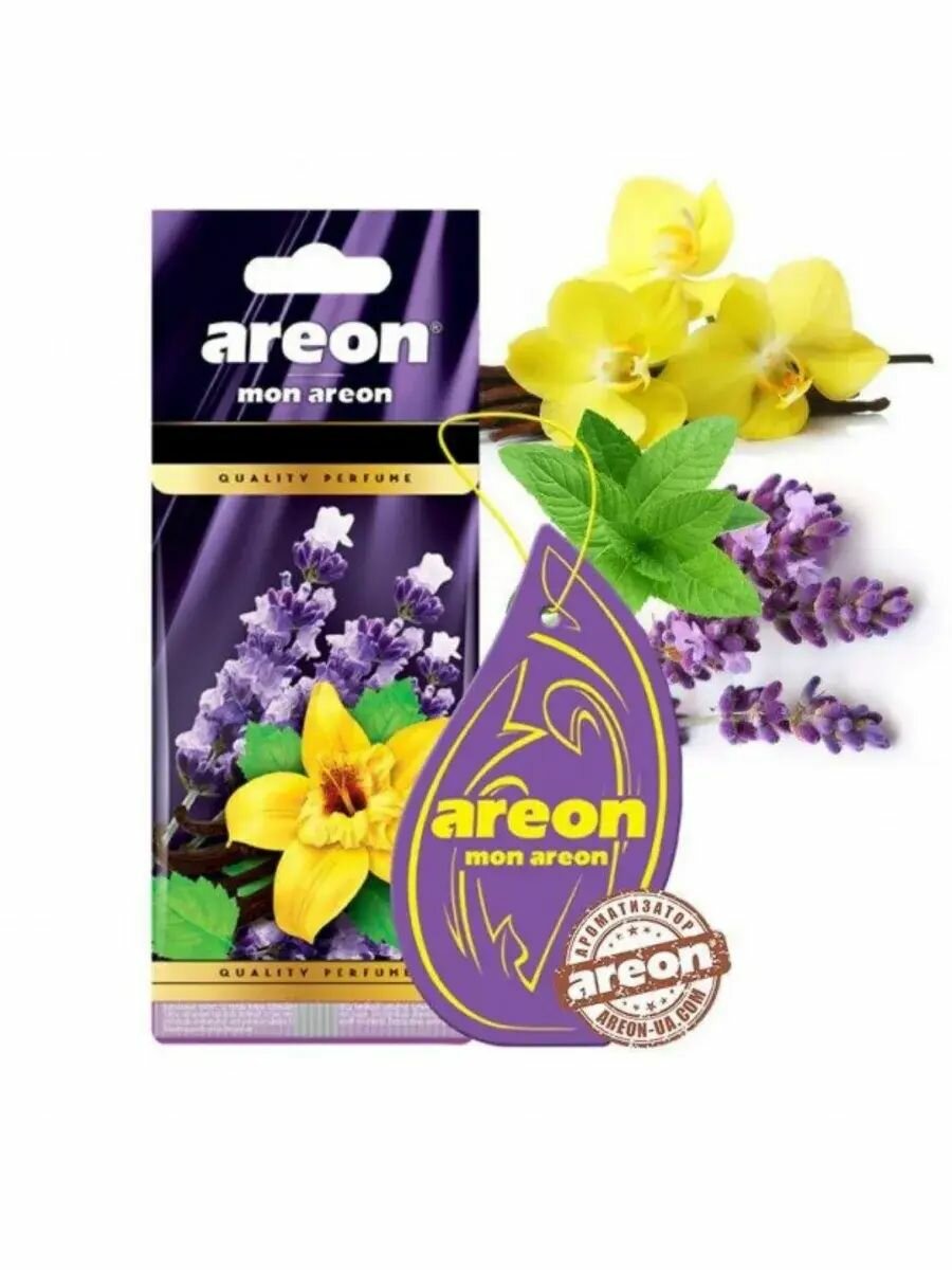 Ароматизатор для автомобиля подвесной "AREON" Patchouli Lavender Vanilla