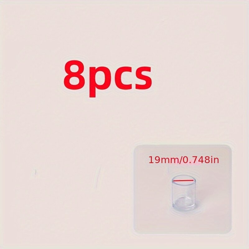 8 шт. бесшумных прозрачных накладок для ножек стульев толщиной 16-25 мм, утолщенные защитные чехлы из ПВХ для