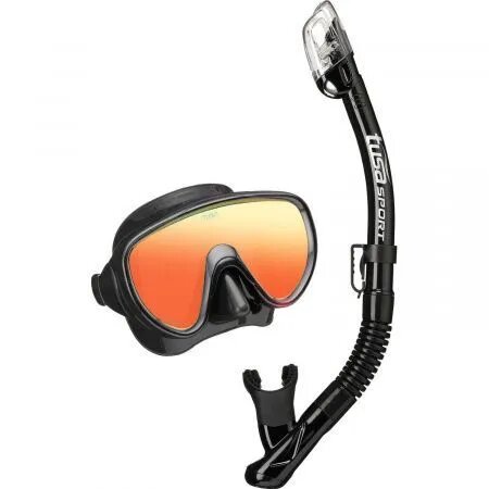 Маска и трубка в сумке TUSA Sport UCR-1625PMQB Black Series BKB зерк. линзы