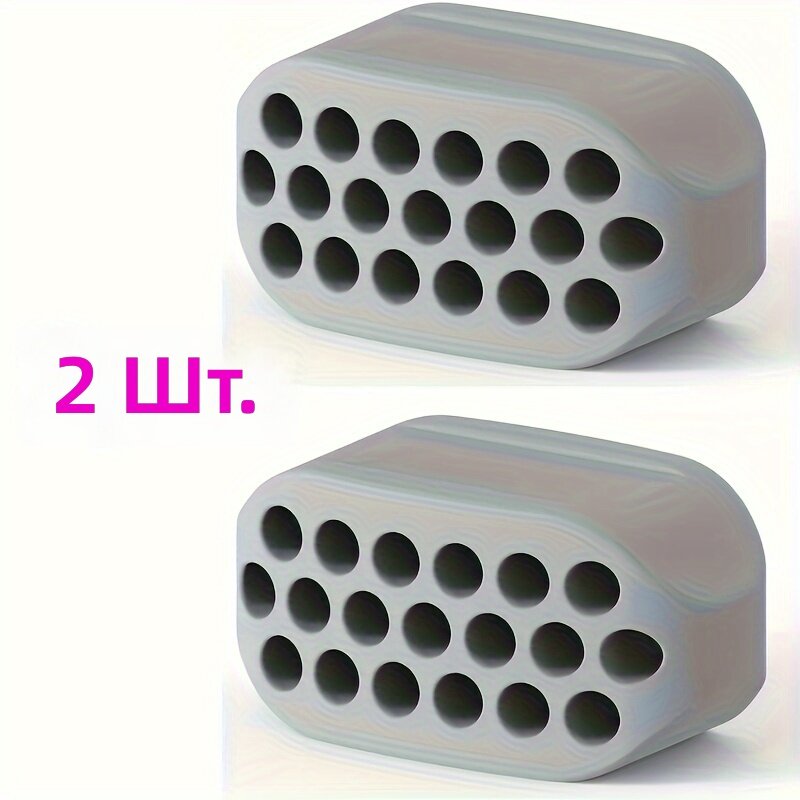 Силиконовый мяч для тренировки мышц лица и шеи, 2 шт, серый