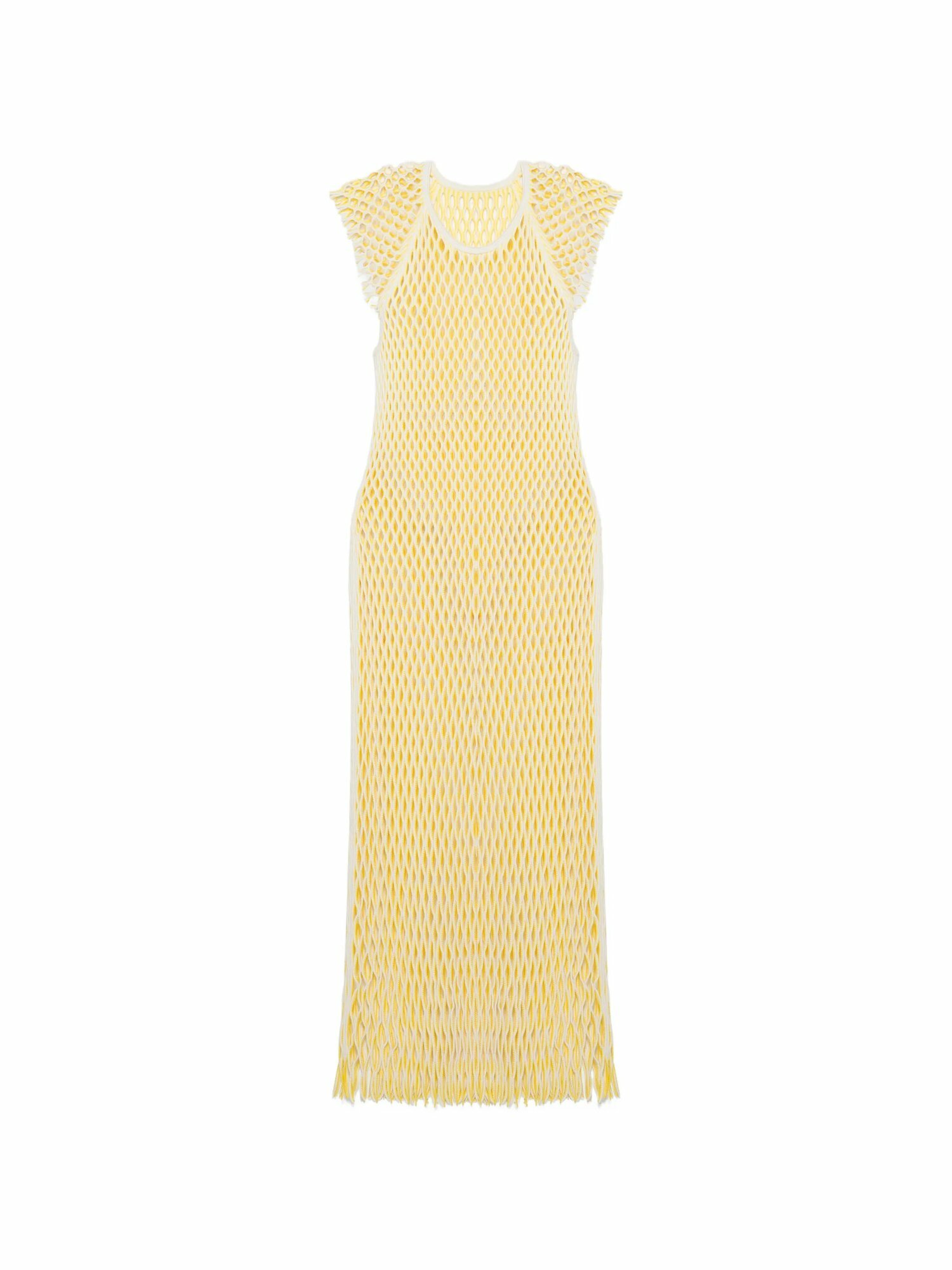 Платье Faylen open-knit fringed midi dress