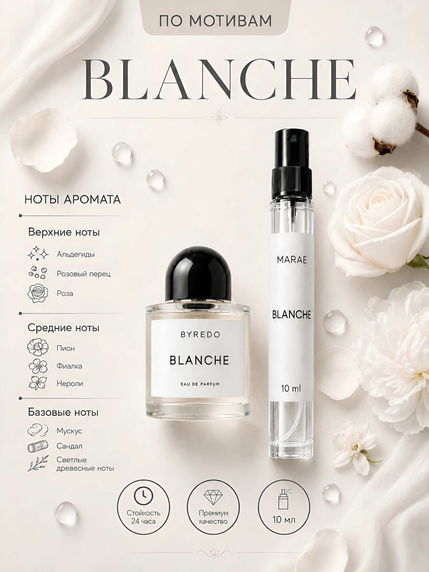 Духи женские стойкие Бланш Blanche 10 мл