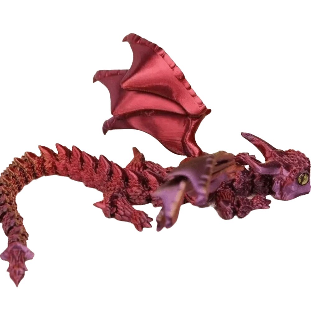 3D-печатная шарнирная фигурка дракона 26 см Style J