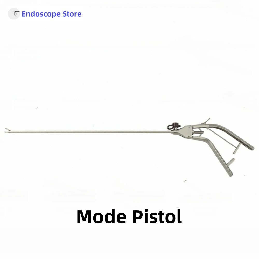 Медицинский эндоскоп лапароскопический иглодержатель 5 мм Белый, Left Curved, Mode Pistol