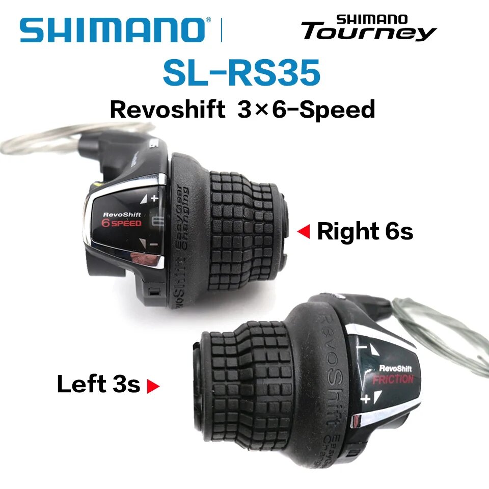 Рычаги переключения Shimano Tourney SL-RS35 Revoshift 3x6/3x7 скоростей 3x6 speed a pair