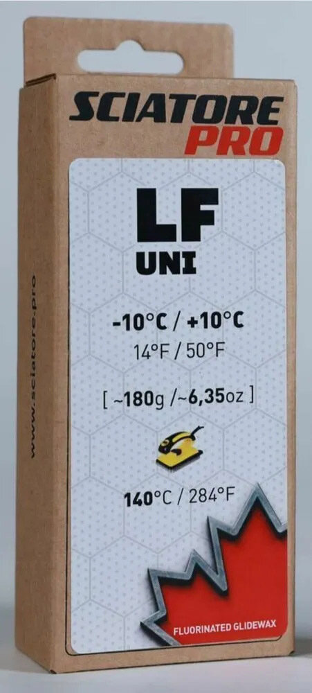 Парафин лыжный Sciatore Pro LF UNIVERSAL 180гр. белый 10°.-10°