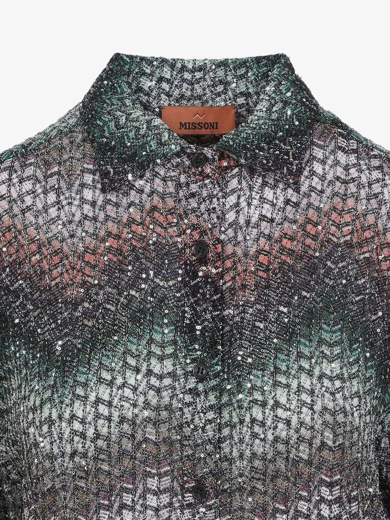 Рубашка Missoni Sequin shirt, размер 38, зеленый — фото 1
